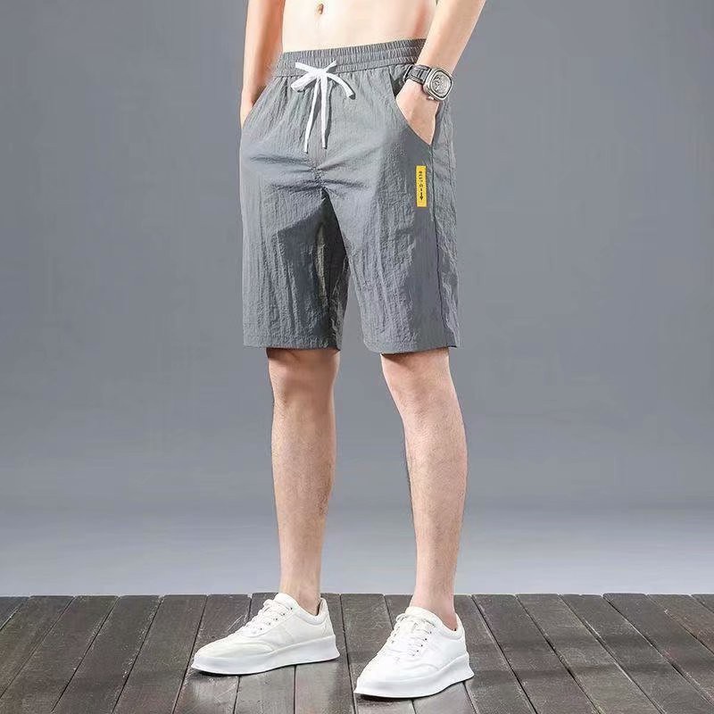 【M-5XL】Ice silk oversized shorts men's fashion loose casual straight ...
