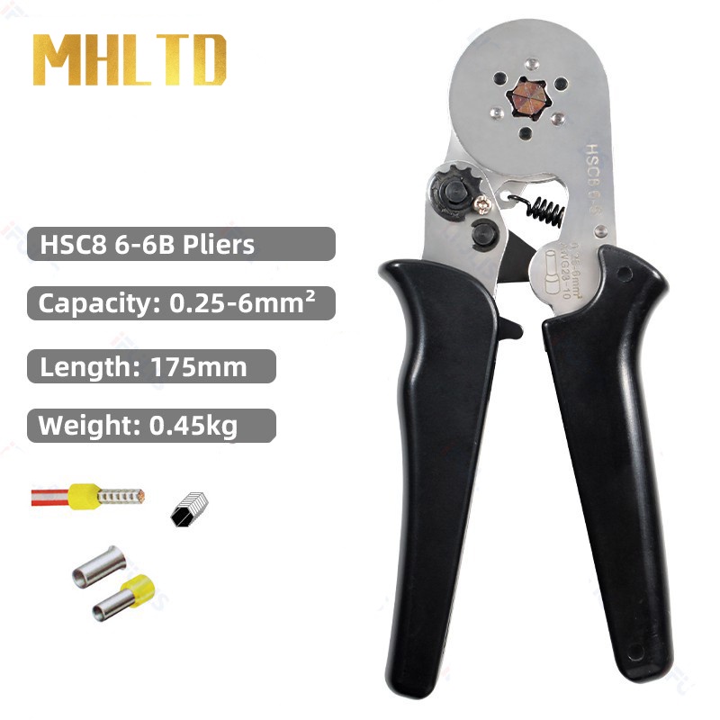 HSC8 6-4A 6-6 Crimping Tool Wire Stripper Crimp Connector Wire Crimper ...