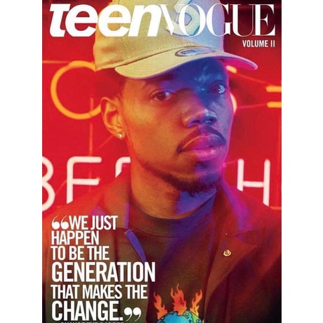 Chance the Rapper Teen Vogue featuring as well Dua Lipa, Billie Eilish ...