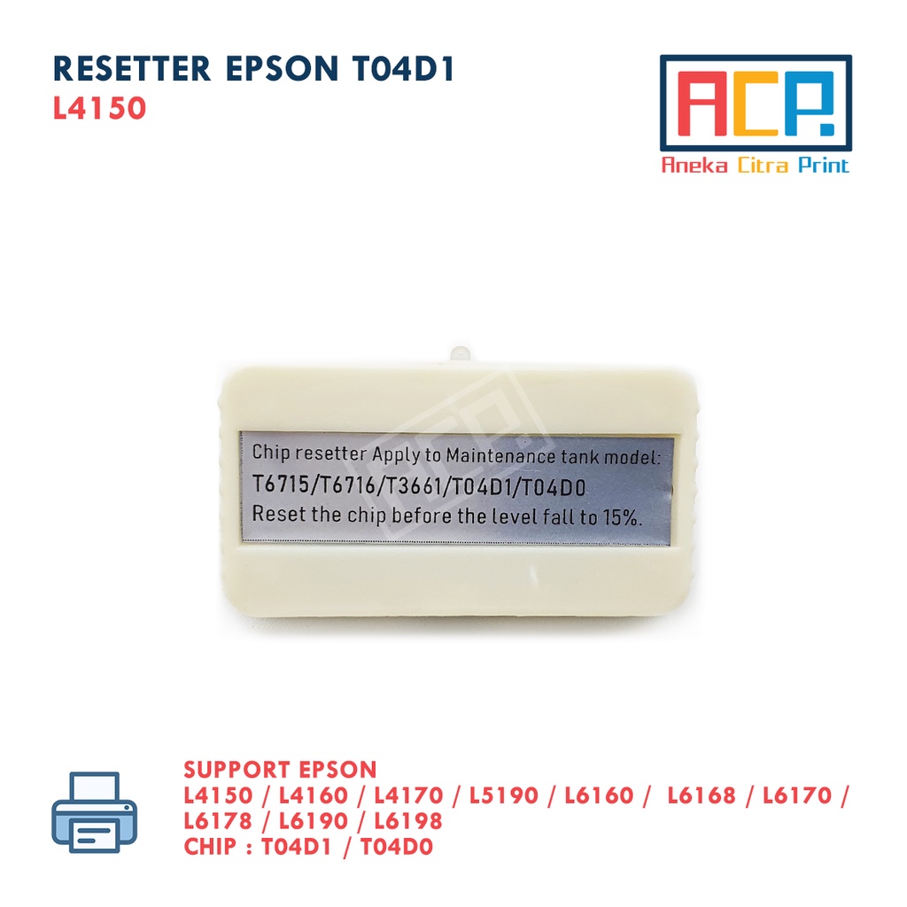 Chip Resetter T04D1 Epson Maintenance Box - L4150 L4160 L5190 L6160 ...