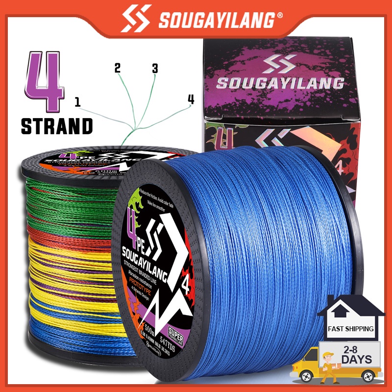 Sougayilang Fishing Line 100m/300m/500m Power 8-30.2KG 4 Strands PE Braided Fishing Line For ...