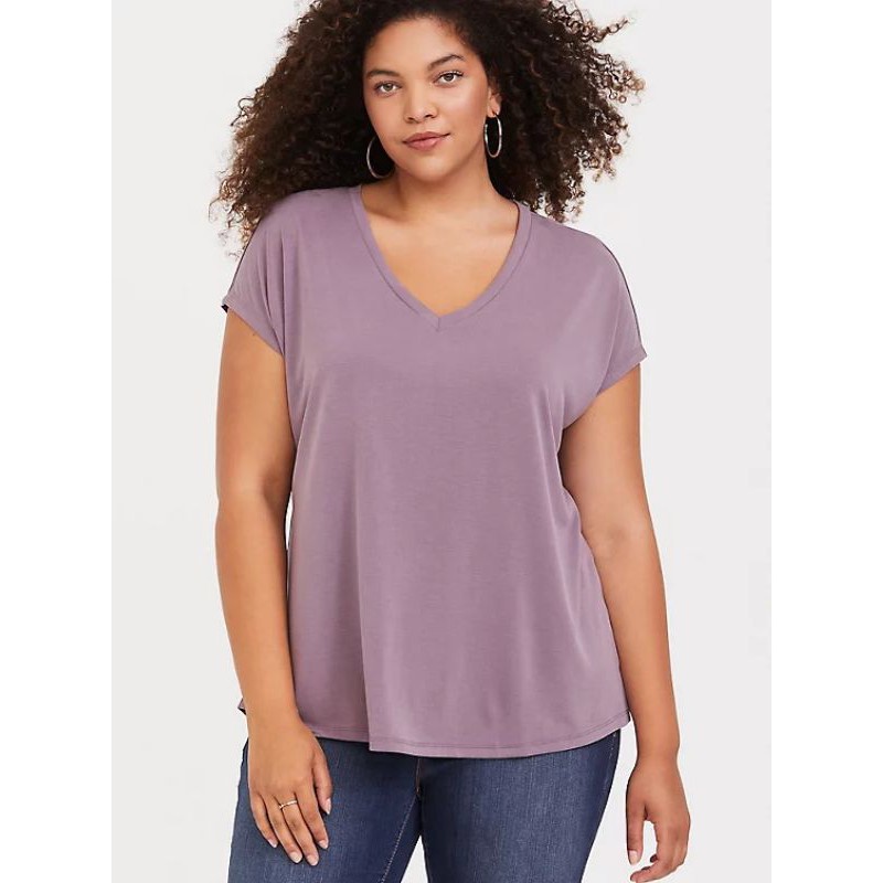[TORRID] Cupro Dolman Tee - Mauve Purple | Shopee Philippines