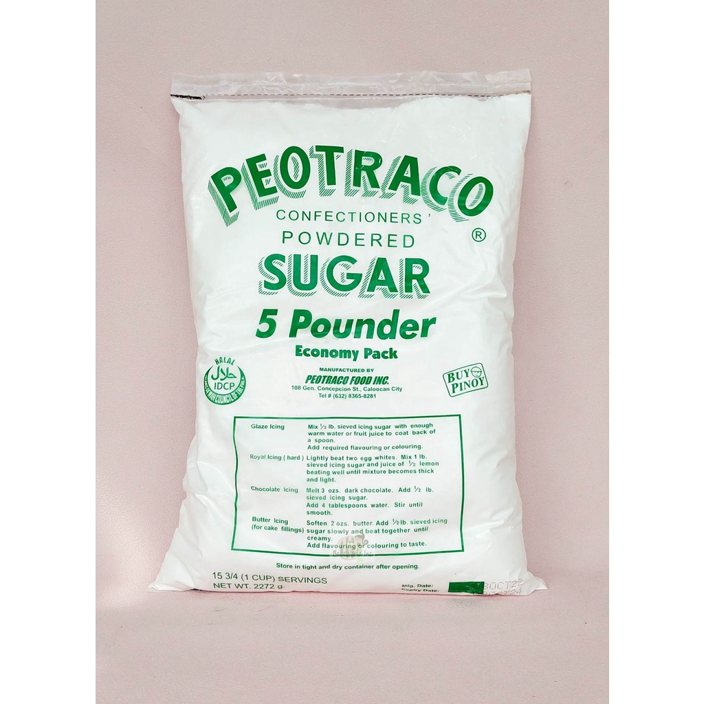 Peotraco Confectionary Sugar (5lbs) 2.27kgs | Shopee Philippines