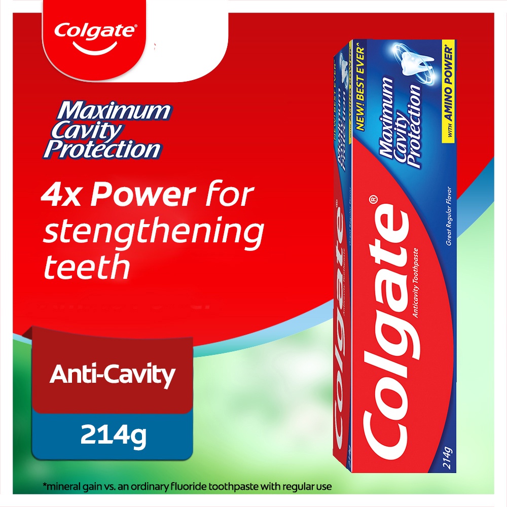 Colgate Maximum Cavity Protection Great Regular Flavor Anti-Cavity ...