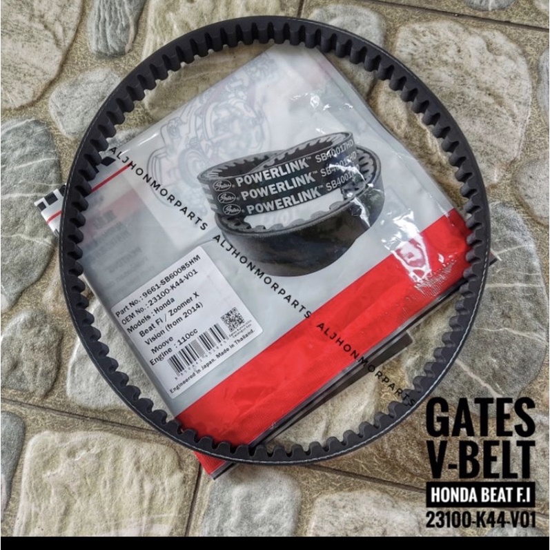 GATES DRIVE BELT BEAT FI, ZOOMER X 23100-K44-V01 | Shopee Philippines