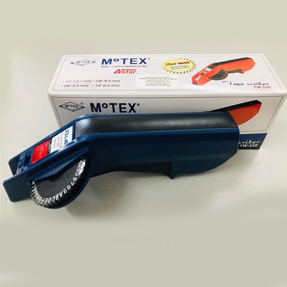 Motex E-5500 DIY Manual Label Maker with 2Rolls 9/12mm Refill Tapes for ...