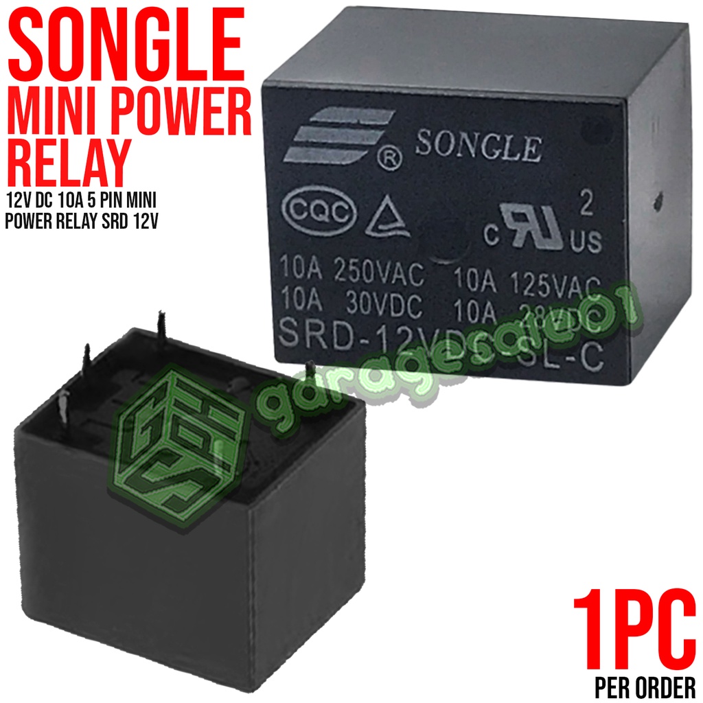 12V DC Power Relay Black 5 PINS | Shopee Philippines