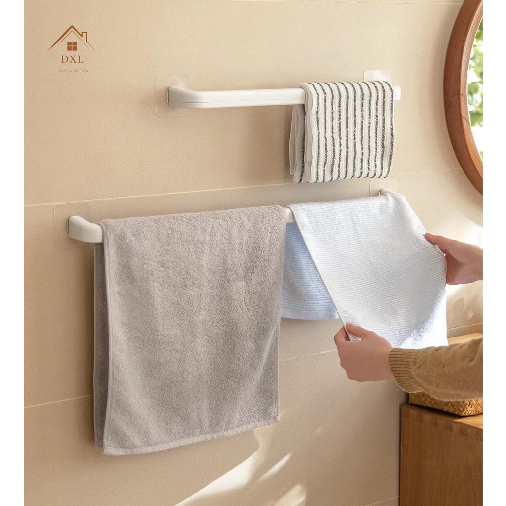DXL Towel Holder Hanging Rag Pole Towel Rack Bathroom Kitchen Organizer ...