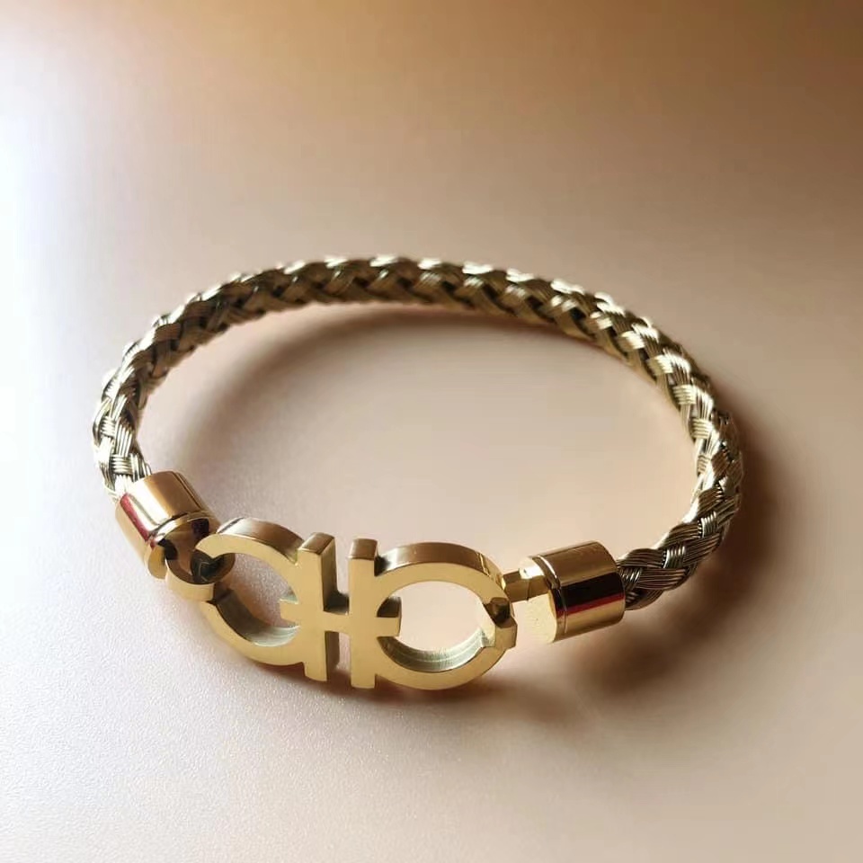 Bangles silver and gold for men women Unisex stainless steel non ...
