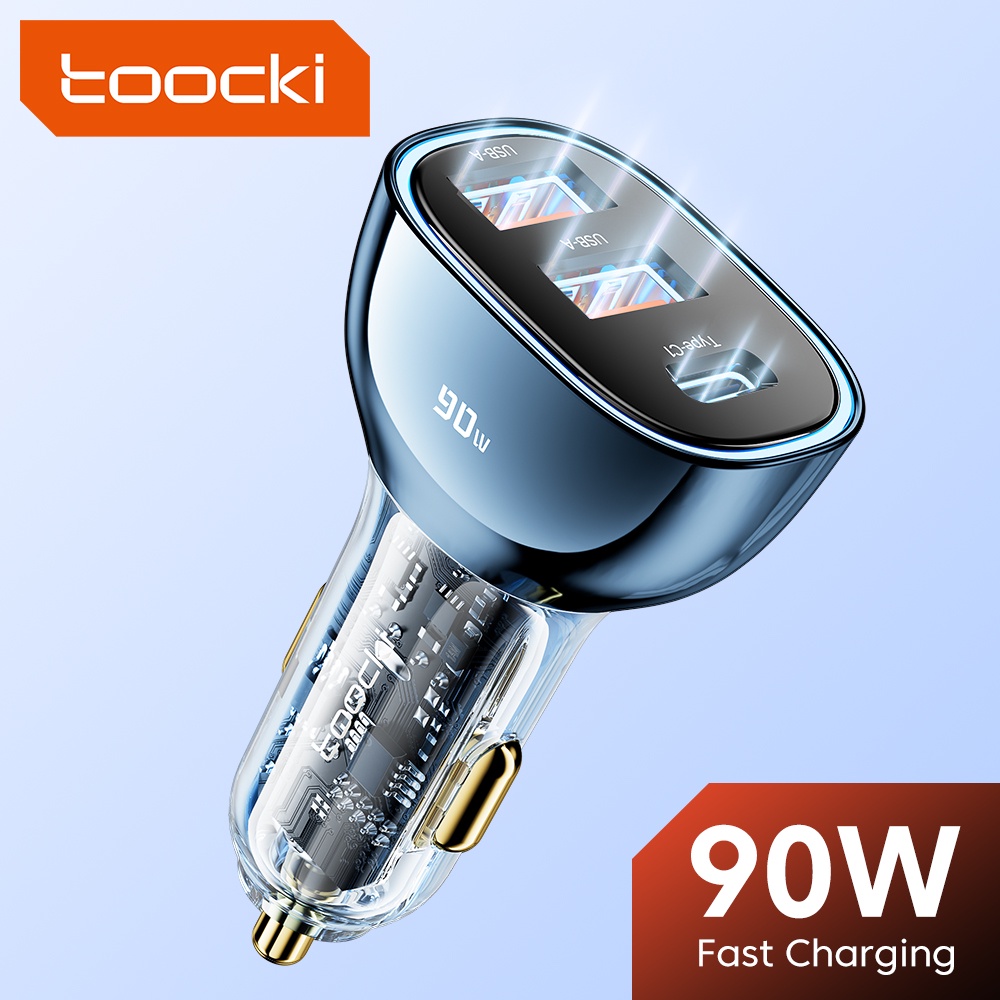 Toocki 90W USB C Car Charger PD4.0 QC3.0 Fast Charge 80W USB Type C ...