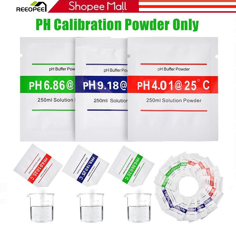 Reeopee Ph Meter Calibration Powder Ph Meter Buffer Powder For Ph Level Tester Calibration