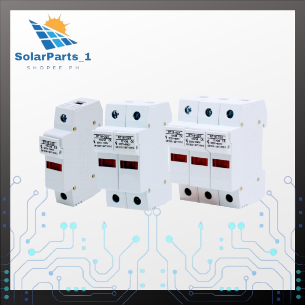 RT18-63X AC 380V 1P 2P 3P 4P 63A DIN Rail Mount cylinder fuse base ...