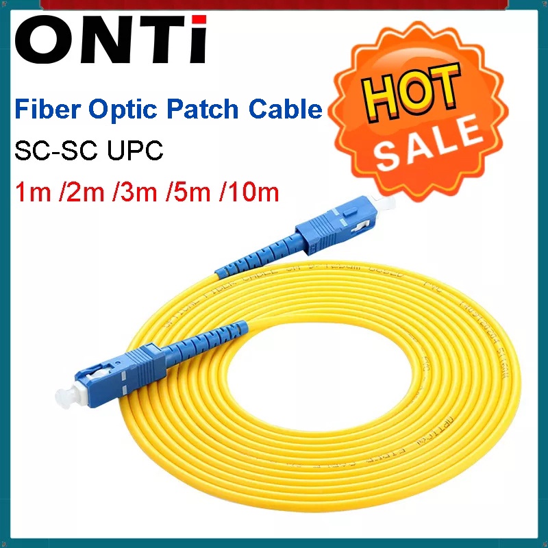 ONTI Fiber Patch Cord SC-SC Simplex 9/125um 1m/2m/3m/5m/10m Single Mode SM SC/UPC Hight Quaity ...