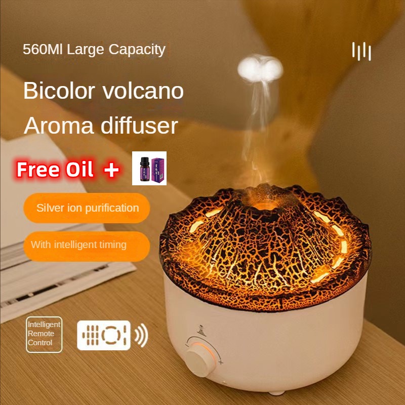 New Smoking Ring 2 colors 560ml Aroma Diffuser Humidifier Volcanic 2023 ...