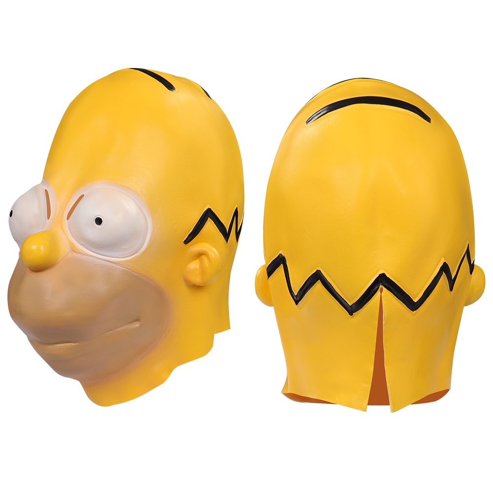 THE SIMPSONS Homer Jay Simpson Mask Cosplay Latex Masks Helmet ...