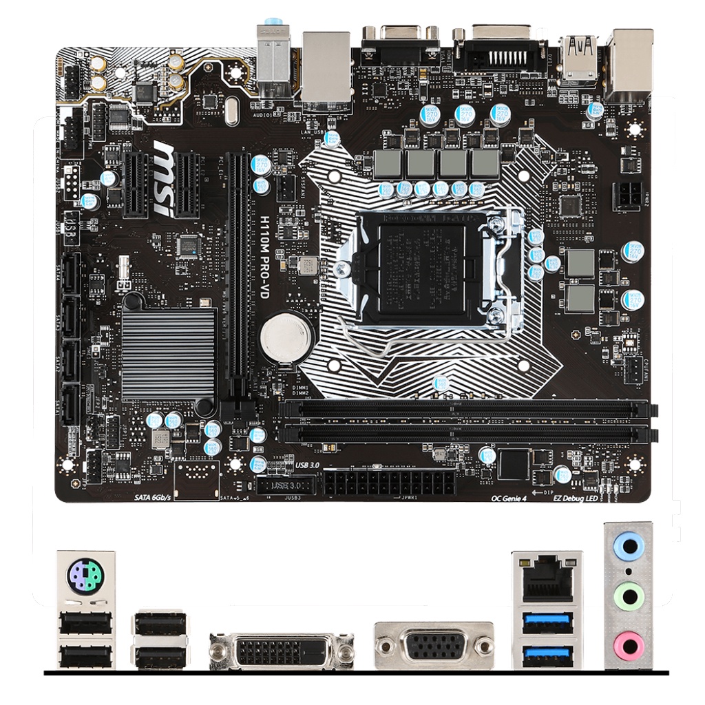 used MSI H110M PRO-VD PLUS H110M PRO-VH PLUS Motherboard LGA 1151 DDR4 ...