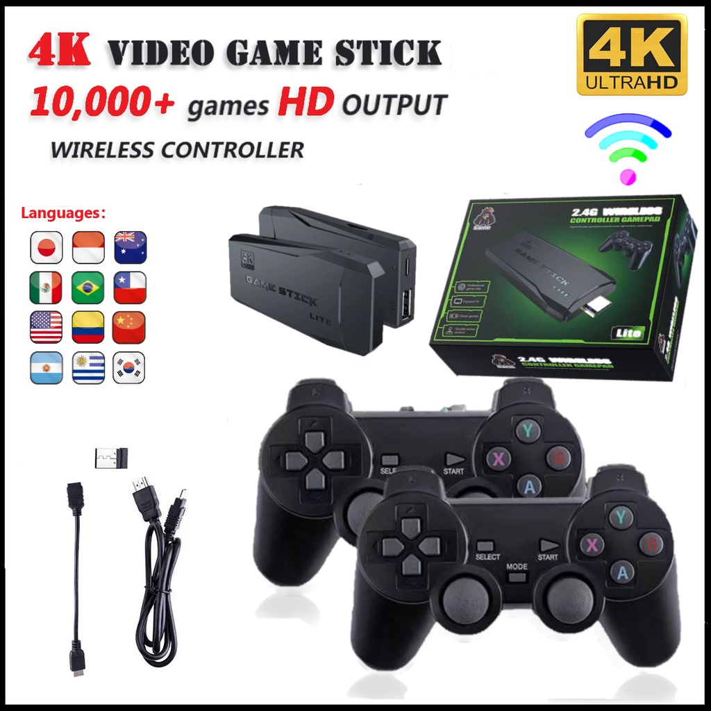 10000PCS Game M8 Wireless Controller Video Game Console 64G Stick 4K ...