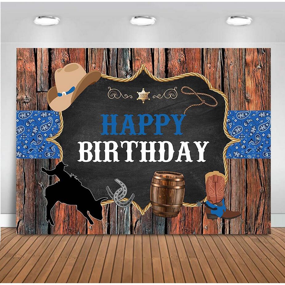 Western Cowboy Theme Backdrop Rustic Wood Cowboy Rodeo Photography ...
