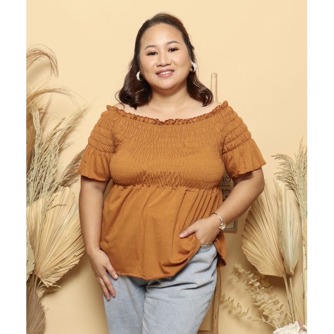 PLUS SIZE HALF SMACKING TOP (XL-3XL) | Shopee Philippines