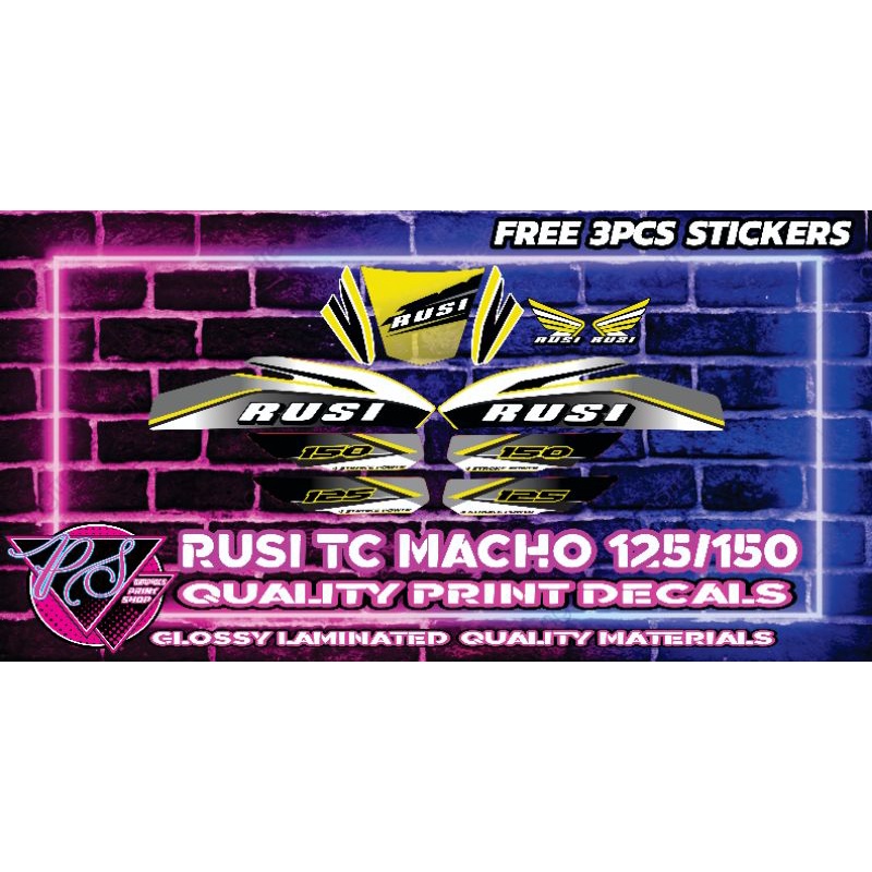 Rusi TC Macho 125/150 Tmx Style decals | Shopee Philippines
