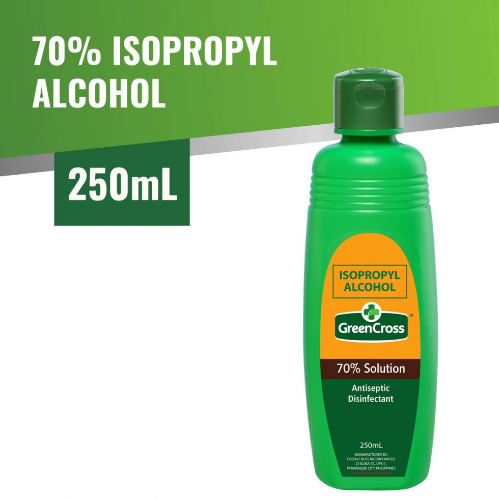 Green Cross Alcohol 70% Solution Isopropyl 250ml | Shopee Philippines