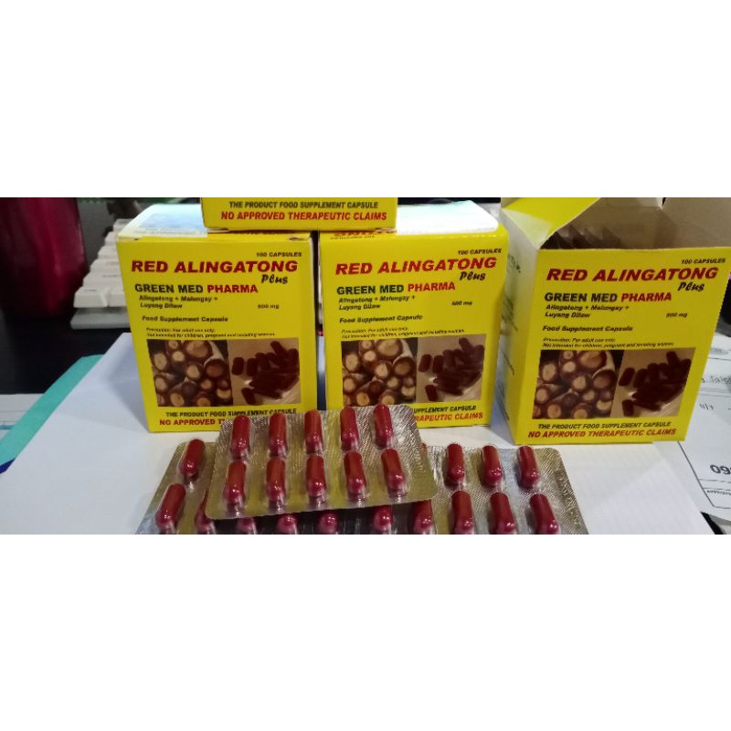 RED ALINGATONG 500MG + MALUNGGAY + LUYANG DILAW 10pcs | Shopee Philippines