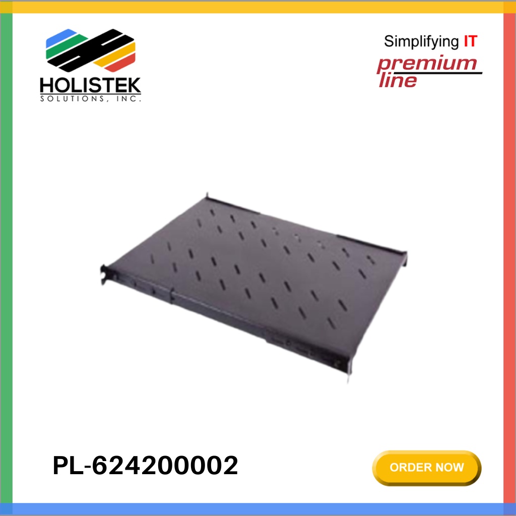 Premium Line 19" Fixed Shelf for Server cabinet with mounting ear ...