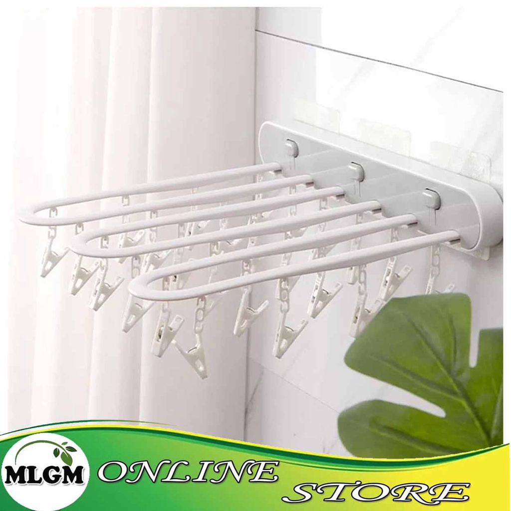 Drying Rack Socks Multi-clip Free Punching Wall-Mounted Artifact ...