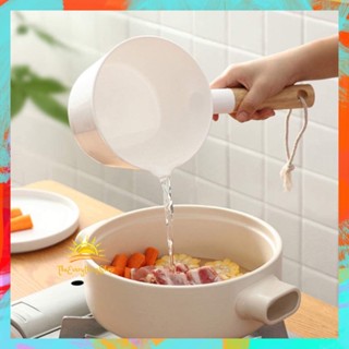 ELEGANT Nordic Water Dipper with Wooden Handle Tabo Scooper Bathroom ...