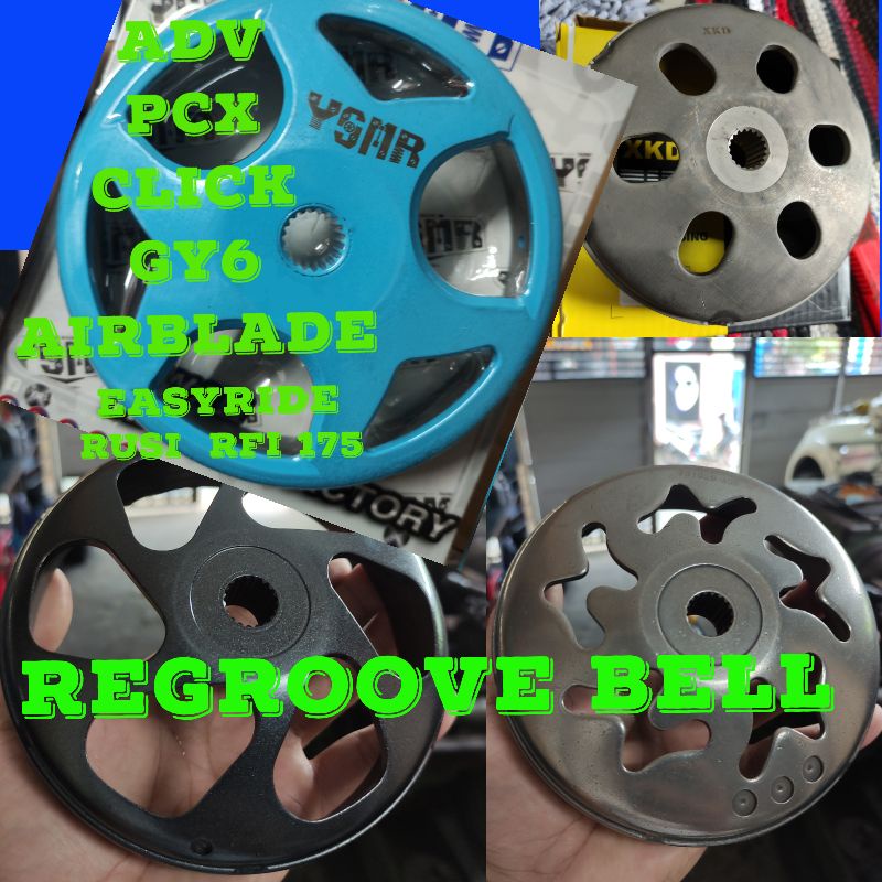 Regroove Bell with knurling, Click, GY6 ,PCX, ADV,Airblade, RFi175 ...
