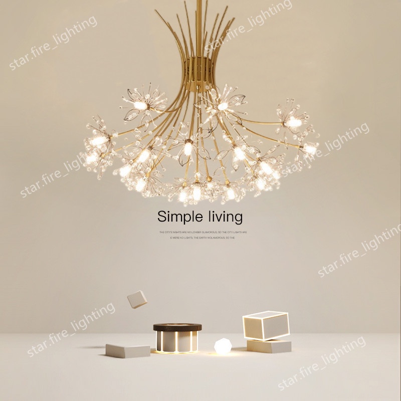 【With Tricolor Bulbs】 Modern LED Chandelier Ceiling Light For Living ...