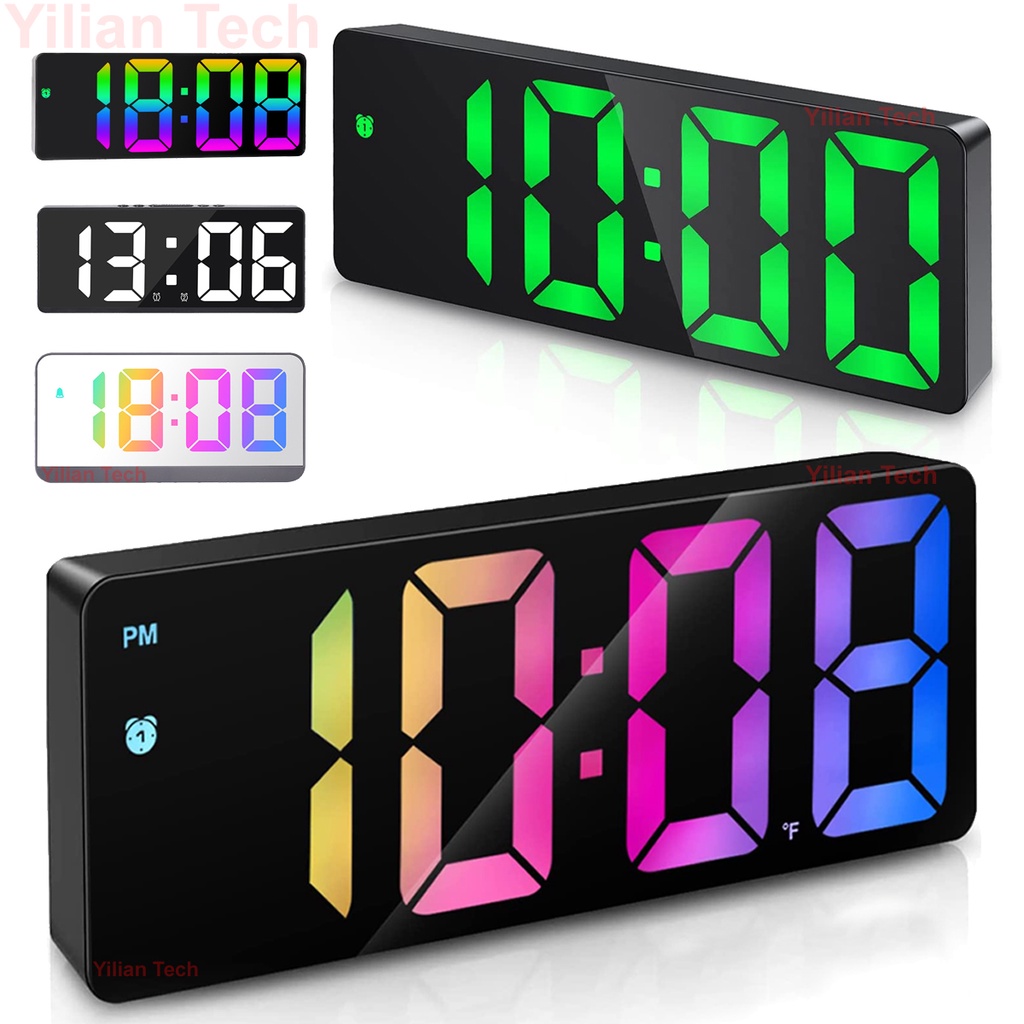 Digital Alarm Clock LED Electronic Clock Table Desktop Alarm Clock ...