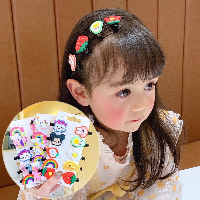 Dom 10pc Hairpins Girls Cute Hairpins Fashion Character Hair Pins ...