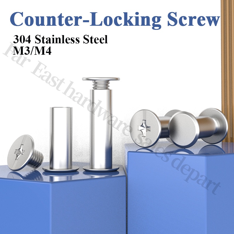 304 Stainless Steel Nut And Nut Rivet Butt Screw Photo Album Book Nail ...