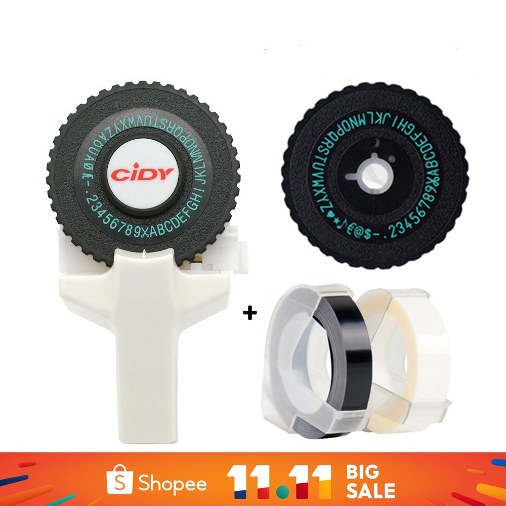 Multicolor CIDY Brand C101 embossing label maker replace for MOTEX E101 Manual Typewriter suit ...