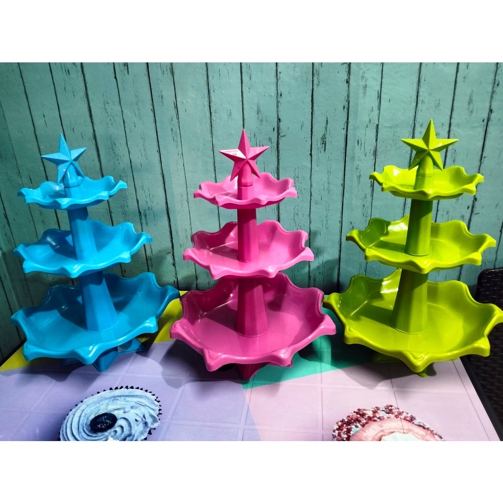 XMC Store High Quality 3 Layer Storage Dessert Stand Pastry Cookie Tray ...