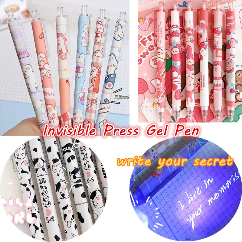 Cartoon Cute 0.5mm Invisible Ink Gel Pen Office School Stationery ...