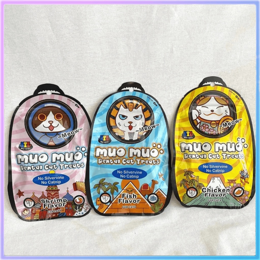 Muo Muo Dental Cat Treats (Shrimp, Fish, Chicken Flavor) 50g | Shopee ...