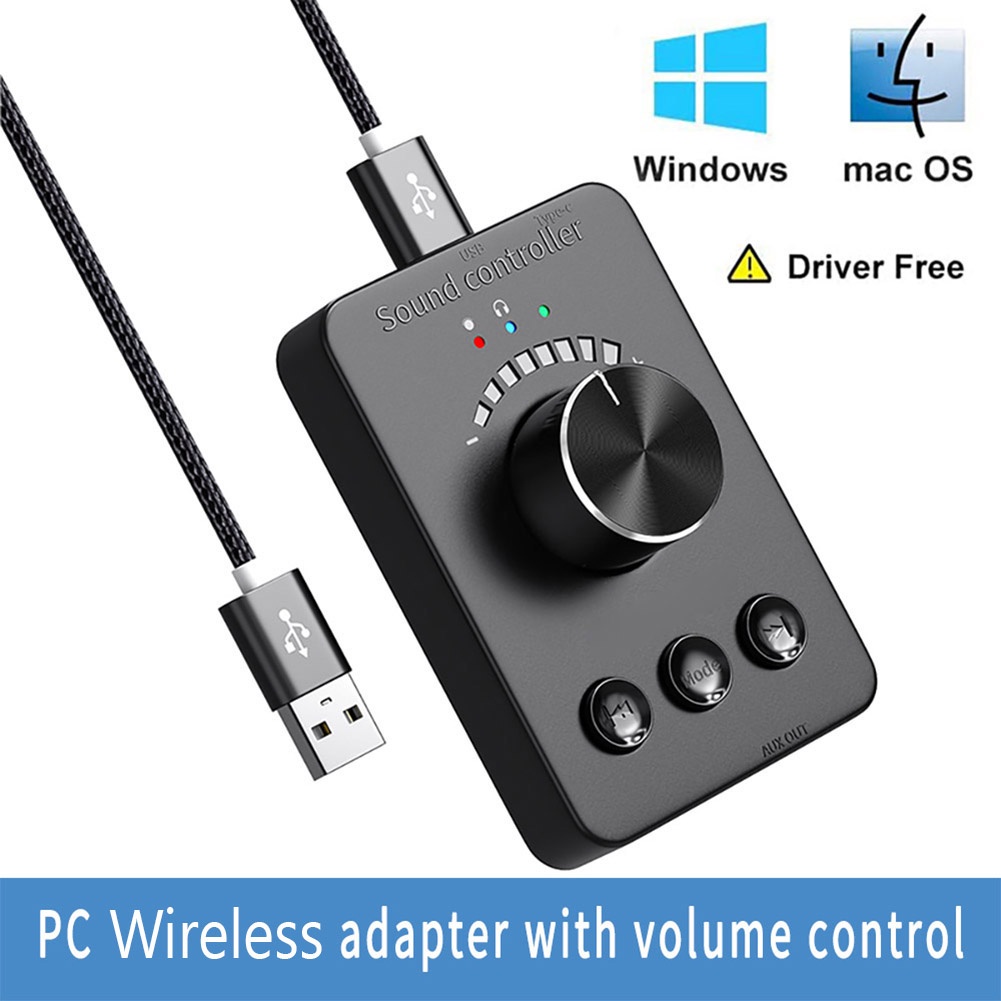 3 Modes USB Computer Volume Controller Bluetooth-compatible 5.1 ...