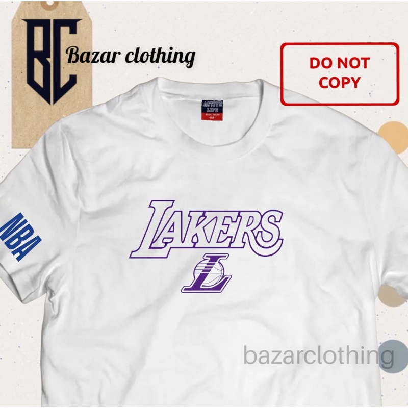 NBA LAKERS LOGO SHIRT T-SHIRTS UNISEX M/W | Shopee Philippines