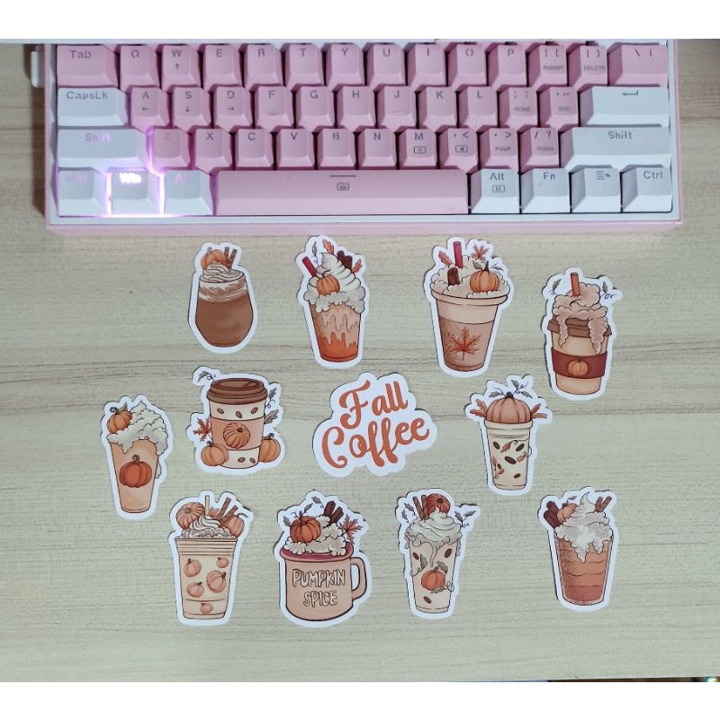 Fall Coffee Cute Stickers l Aesthetic Sticker l Cute Stickers l Sticker ...