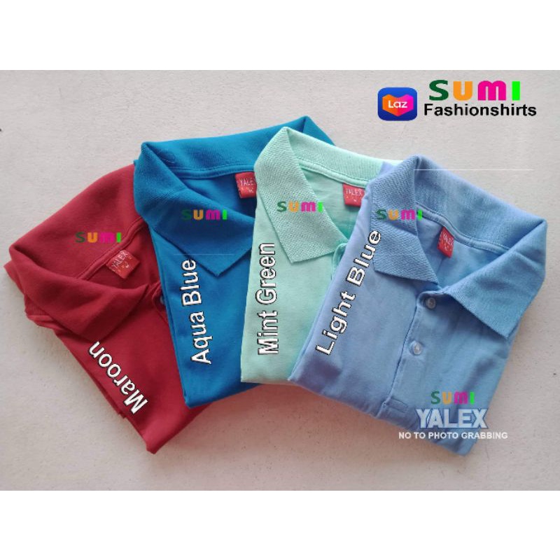 Yalex Polo shirt - Maroon,Aqua Blue,Mintgreen,Light Blue | Shopee ...