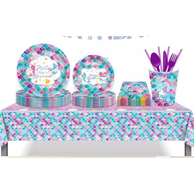 SMIGGLEAVENUE'S MERMAID BIRTHDAY PARTY SUPPLIES (8 PAX) | Shopee ...