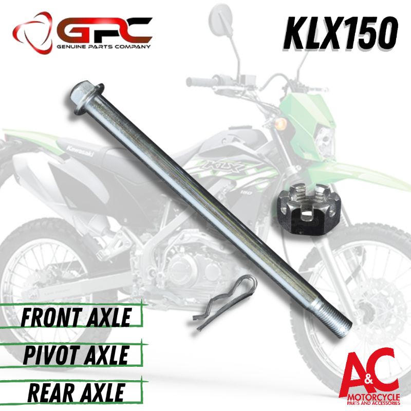 GPC KL X150 Front Axle, Pivot/Swingarm Axle & Rear Axle | Shopee ...