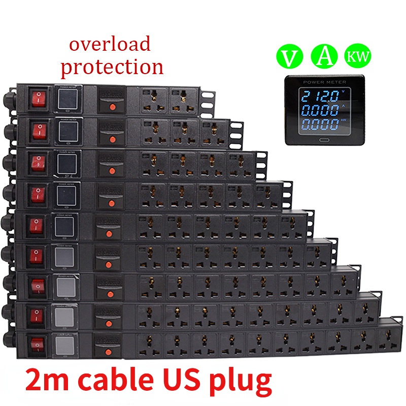Rack type digital display power supply is inserted into PDU, and ...