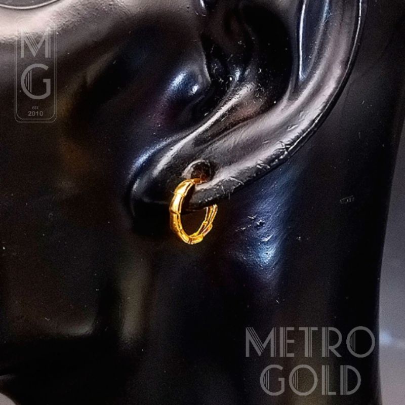 18K Saudi Gold Serpent Design Loop Earrings | Shopee Philippines