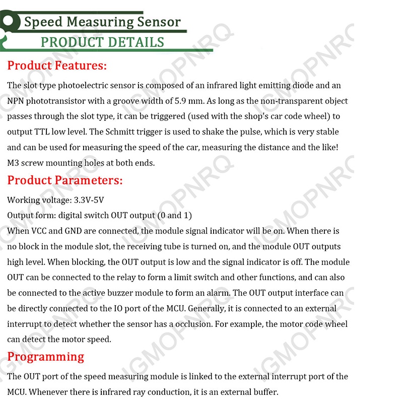 Motor Test IR Infrared Slotted Optical Speed Measuring Sensor Detection ...