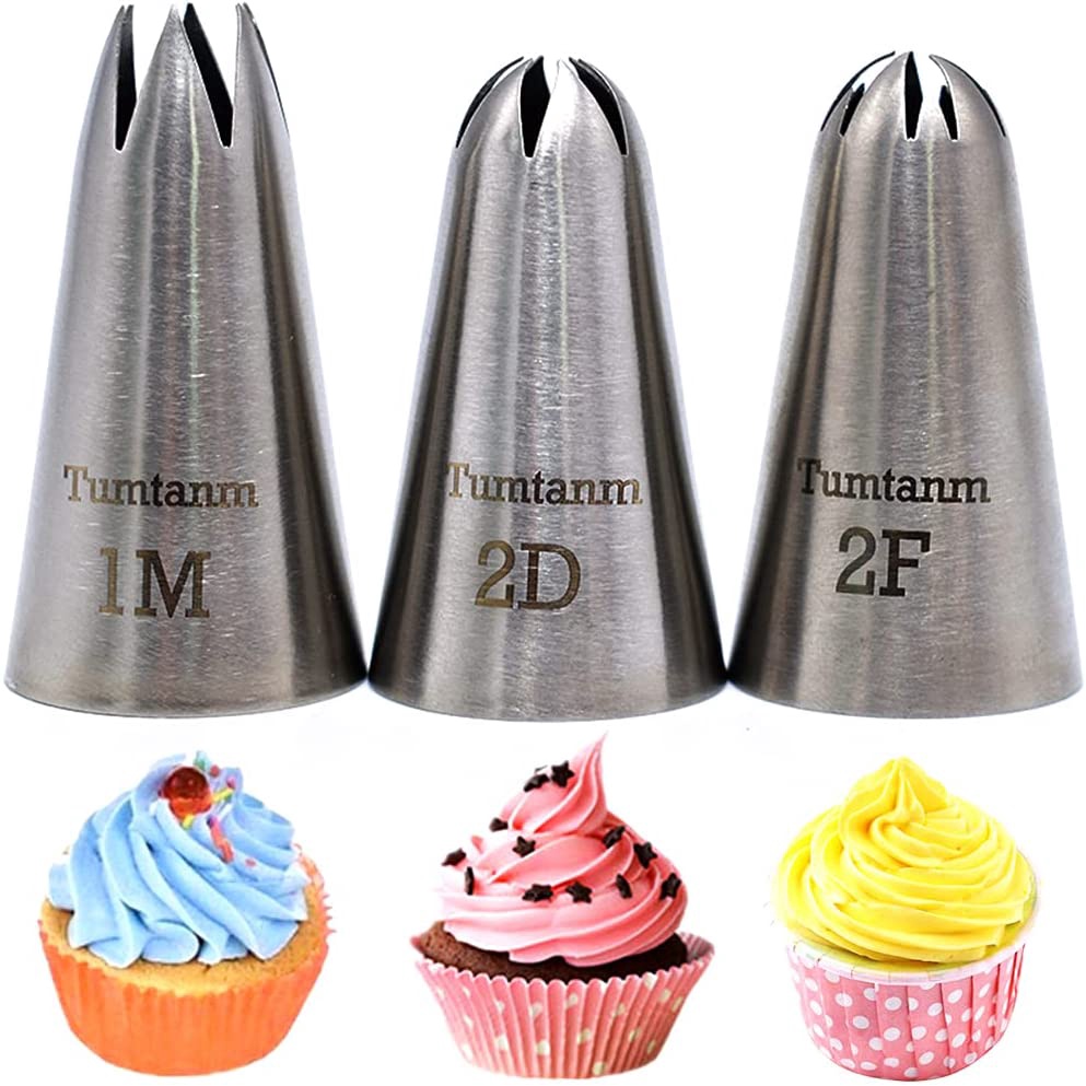 3pcs/1pcs rose cake nozzle cupcake decoration tool set flowers icing ...