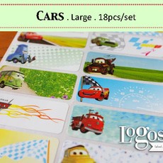 Cars LARGE waterproof name Label. Lightning McQueen character Sticker ...