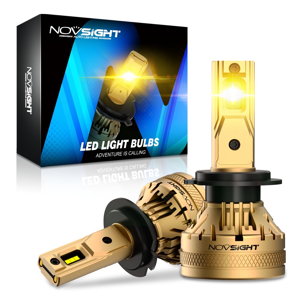 Novsight New Arrival N37Y 3000K yellow light Car H11 LED Headlight H4 ...